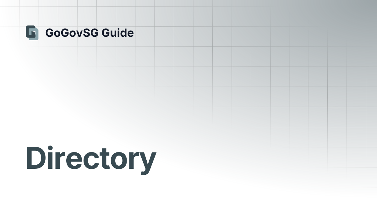 Directory | GoGovSG Guide